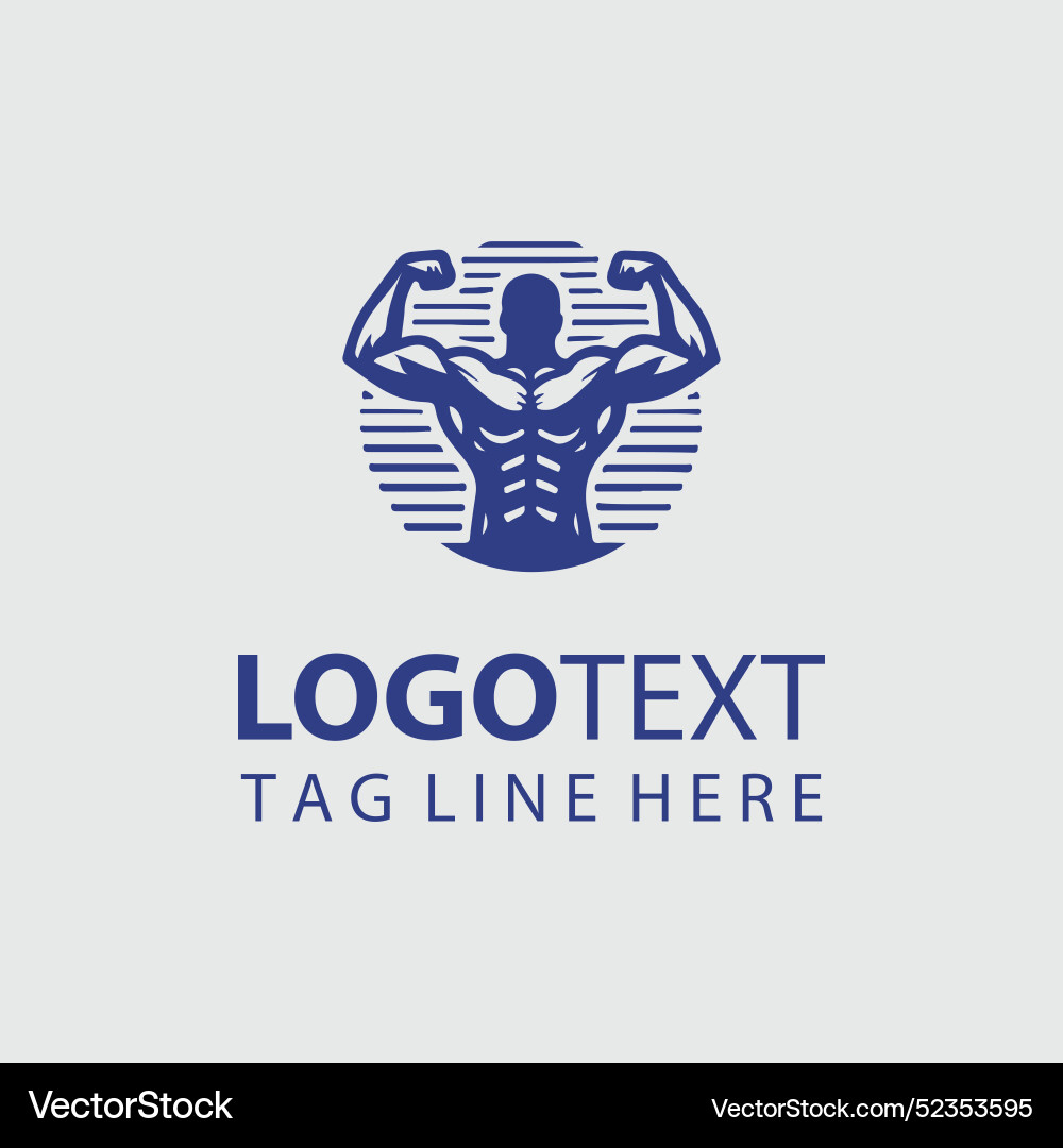 Linear gym logo Royalty Free Vector Image - VectorStock
