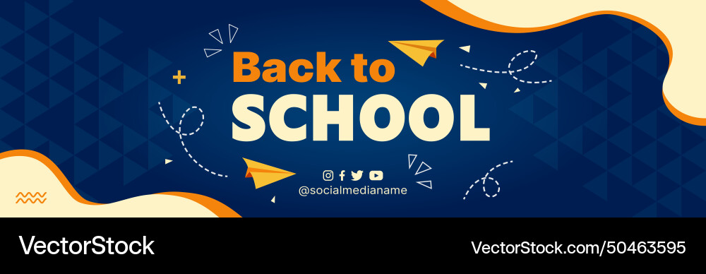School banner template design education Royalty Free Vector