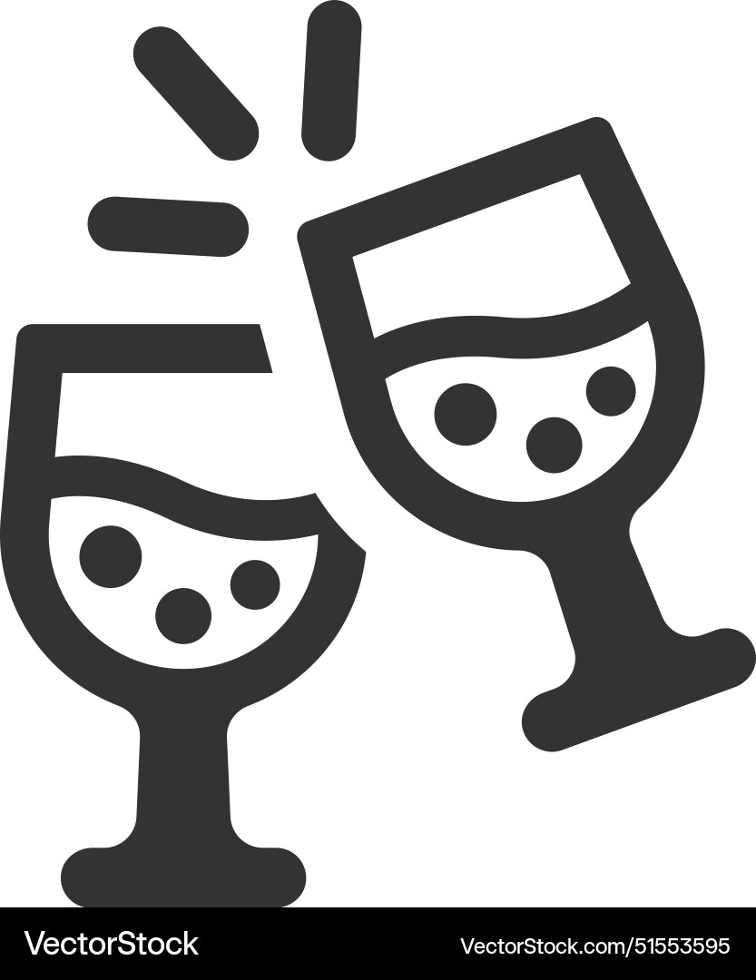 Wedding champagne icon Royalty Free Vector Image