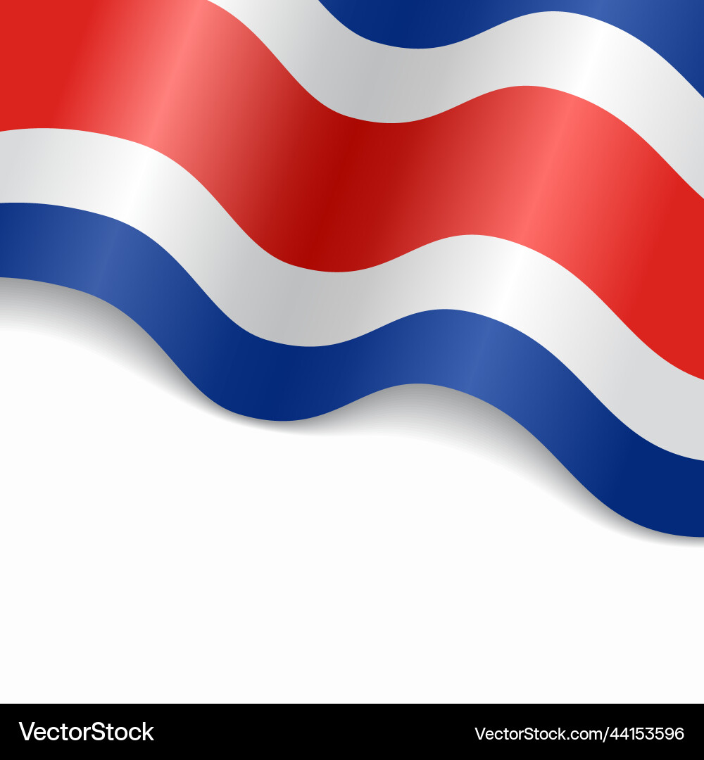 Costa rican flag wavy abstract background Vector Image
