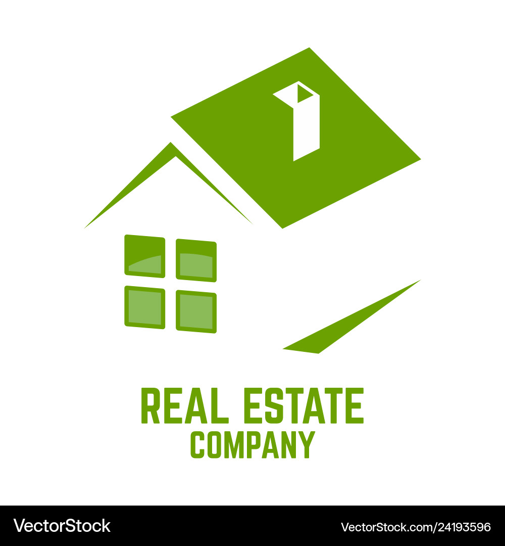 Green real estate logo Royalty Free Vector Image