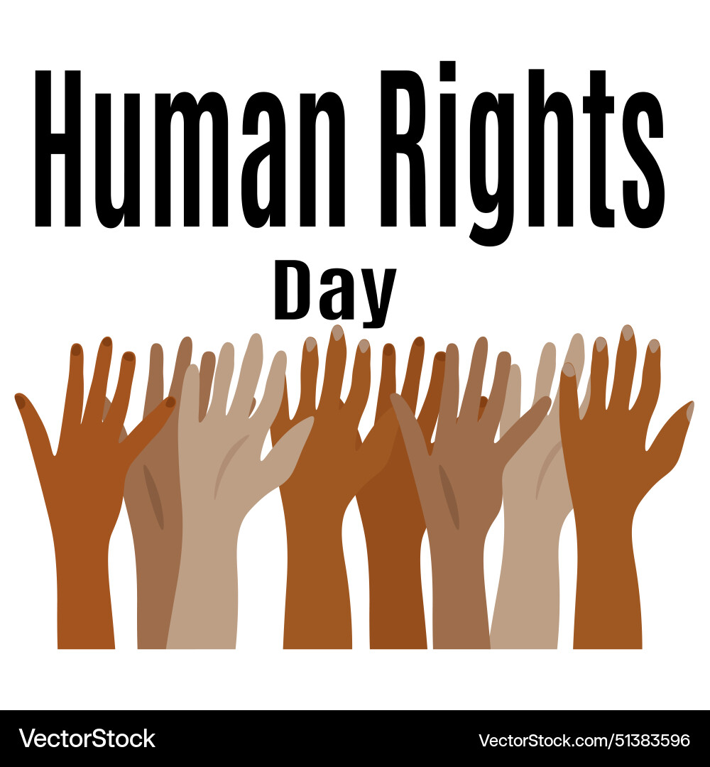 Human rights day idea for poster banner flyer Vector Image