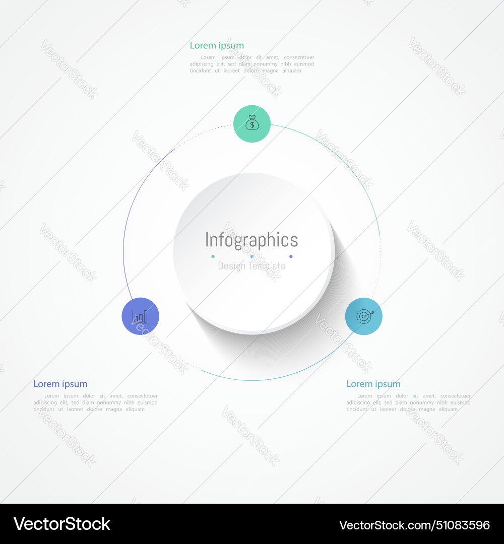 Infographic 3 options design elements Royalty Free Vector