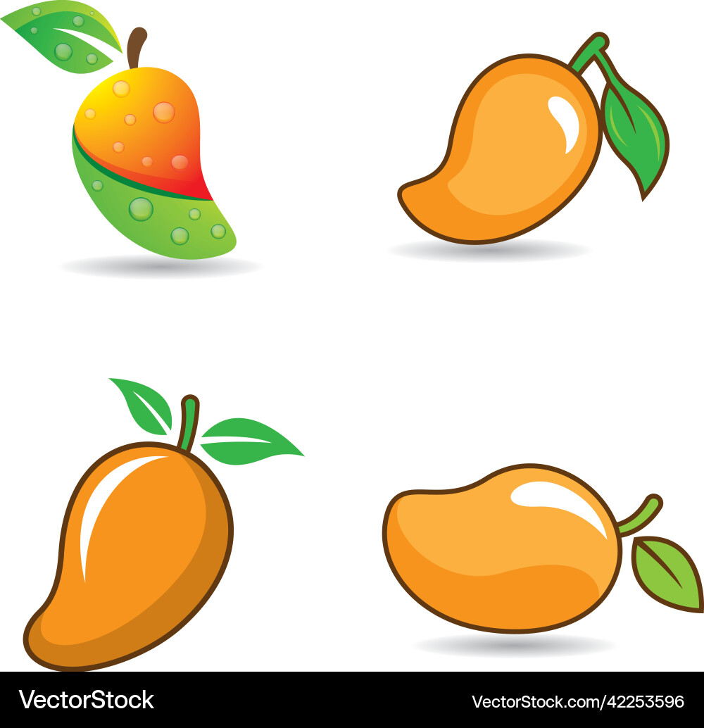 Mango logo images Royalty Free Vector Image - VectorStock