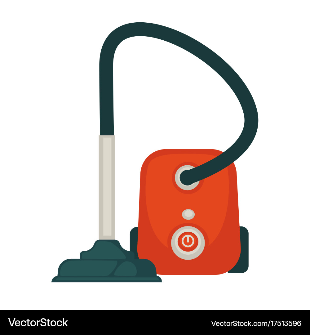 Modern powerful hoover in orange corpus isolated Vector Image