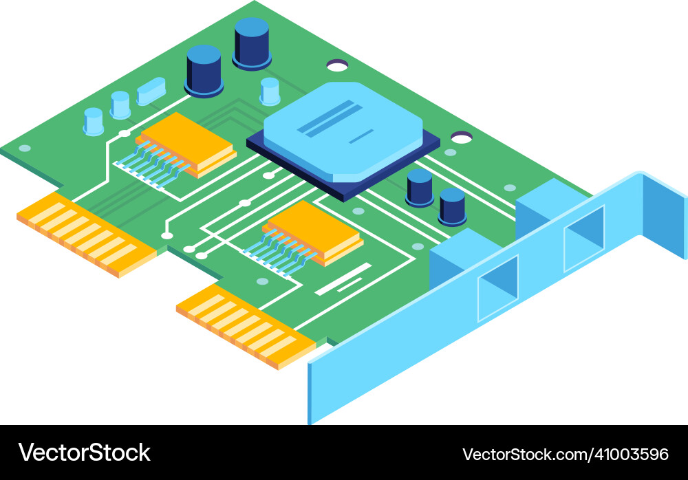 Network Adapter Card Royalty Free Vector Image