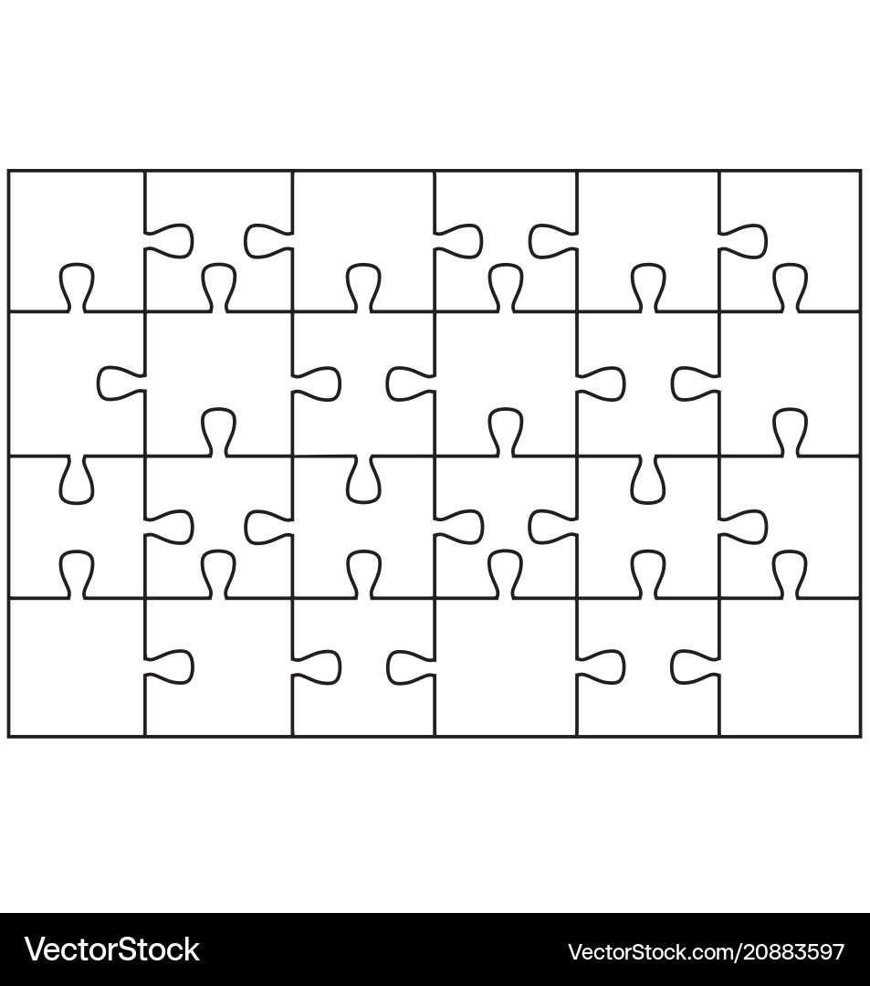 Blank jigsaw Royalty Free Vector Image - VectorStock
