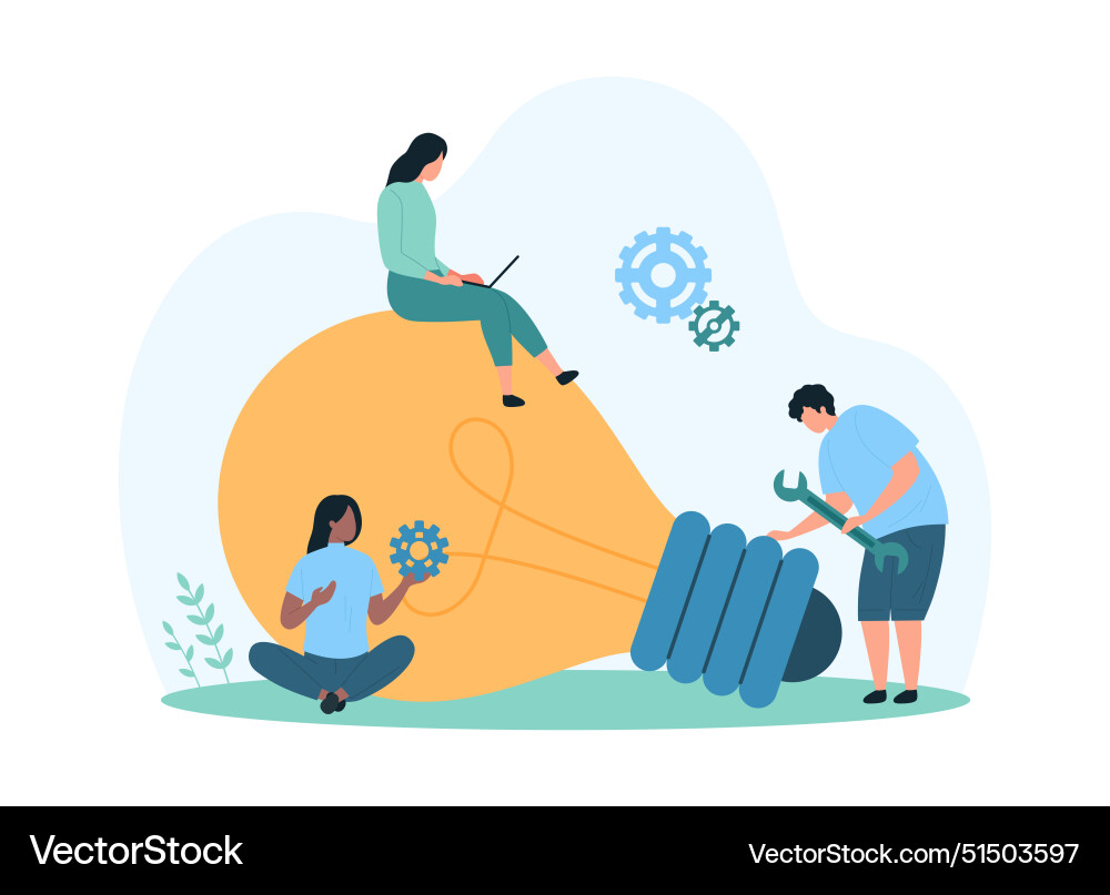 Business idea development and improvement tiny Vector Image