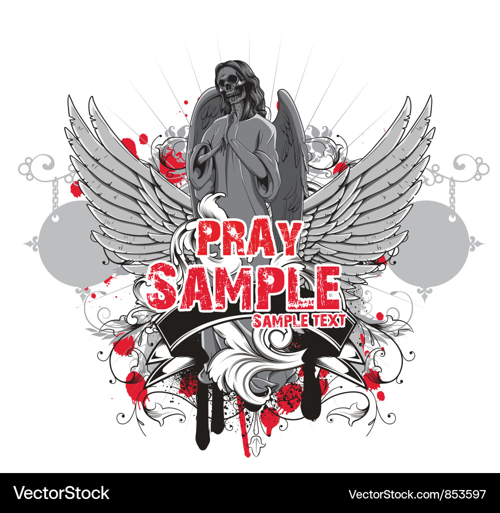 Dark gothic t-shirt design Royalty Free Vector Image