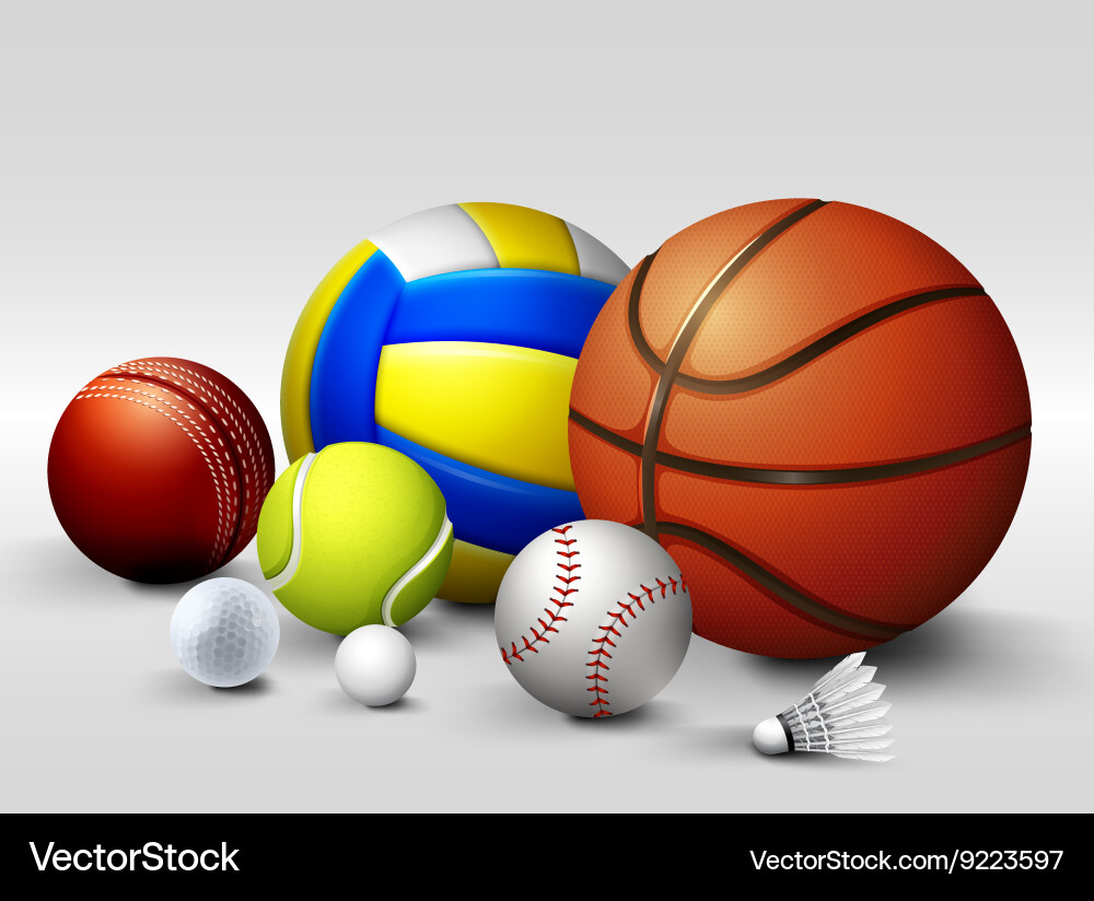 Different types of balls Royalty Free Vector Image