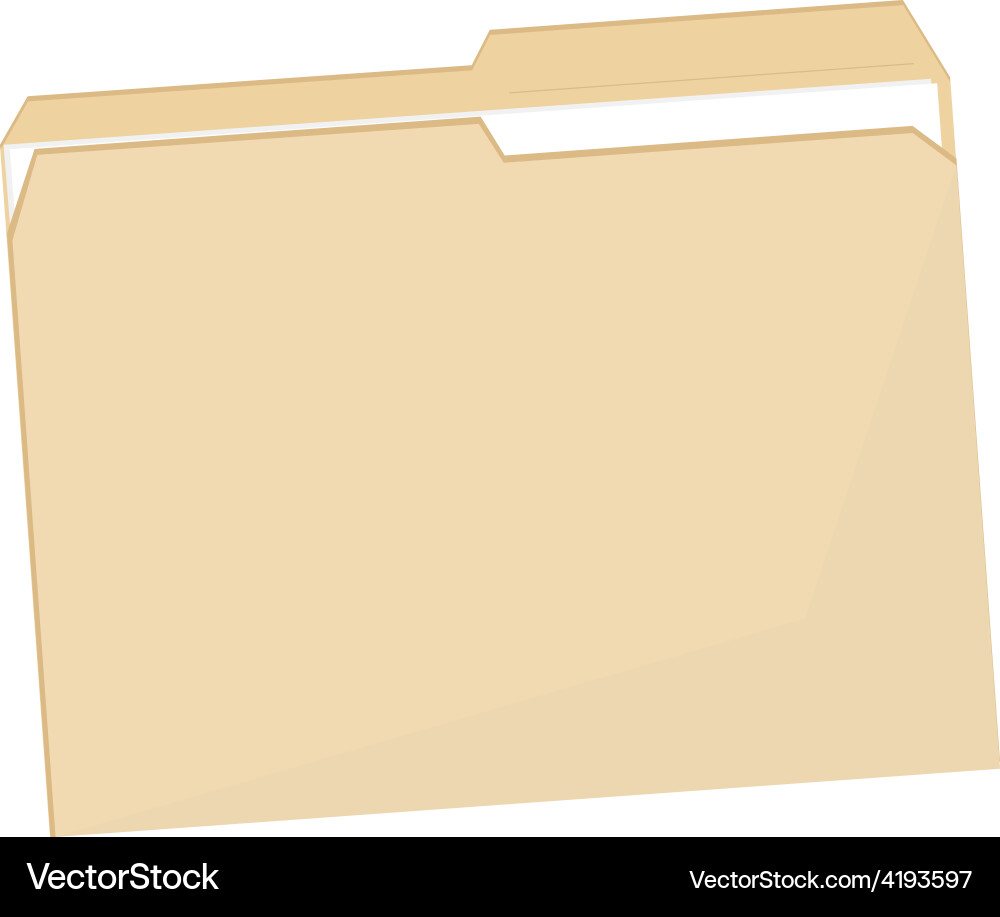 Empty file folder Royalty Free Vector Image - VectorStock