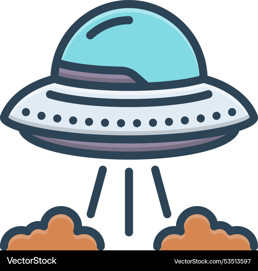 Flying saucer Royalty Free Vector Image - VectorStock
