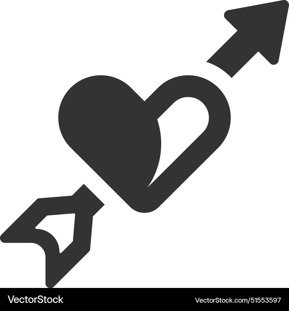 Love arrow icon Royalty Free Vector Image - VectorStock