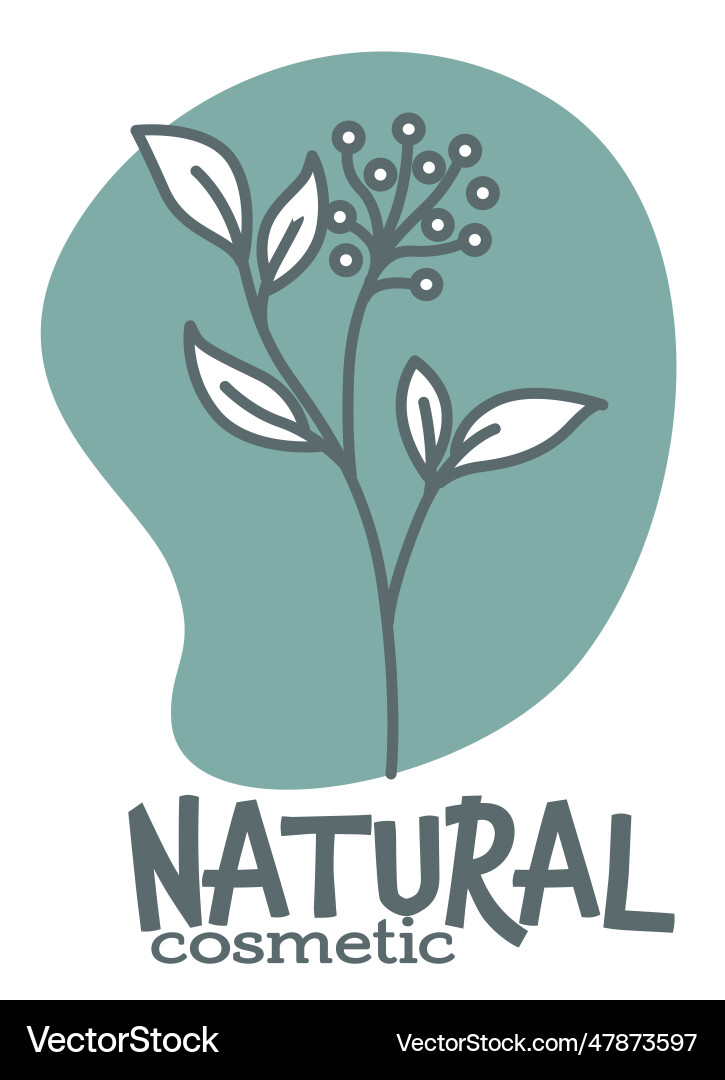 Natural cosmetics with bio ingredients Royalty Free Vector