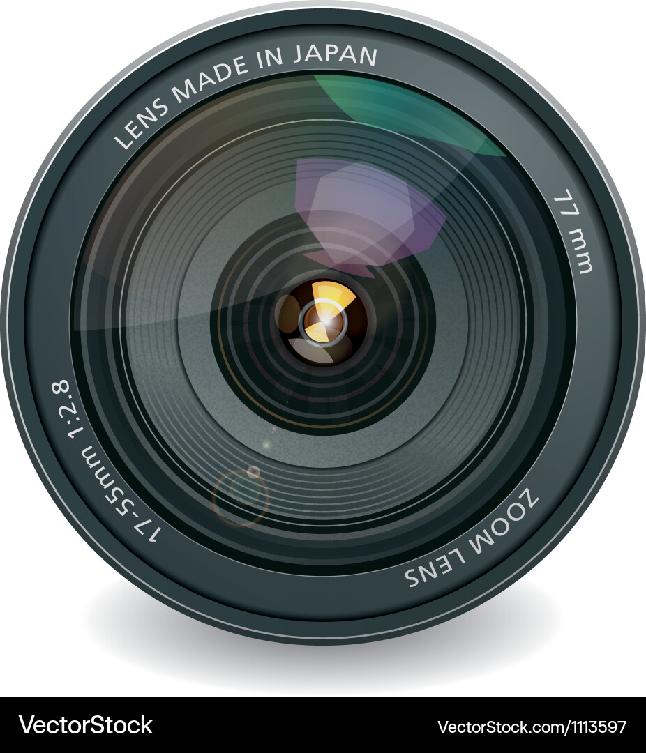 Professional photolens Royalty Free Vector Image