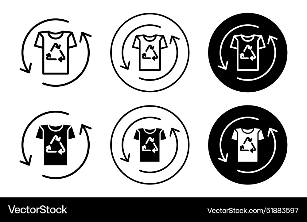 Recycling clothes icon Royalty Free Vector Image