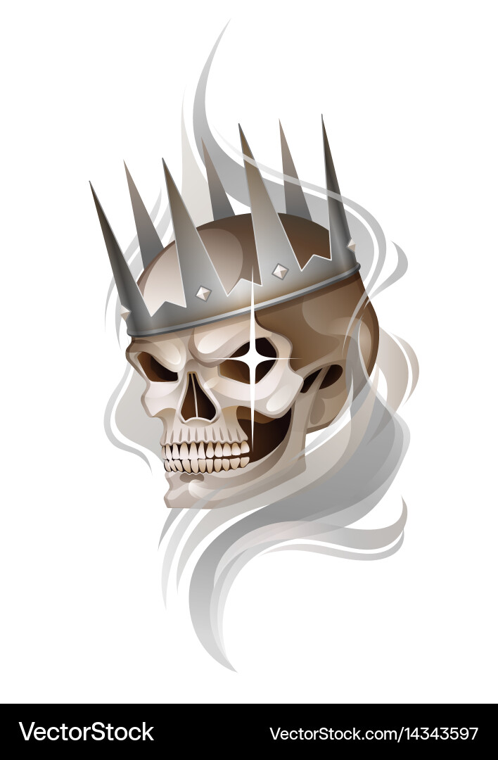 Skull in the crown Royalty Free Vector Image - VectorStock