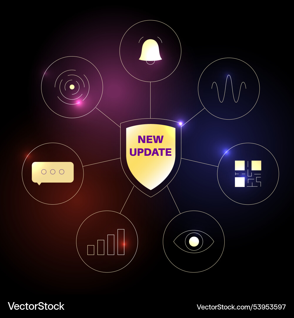 System update concept Royalty Free Vector Image