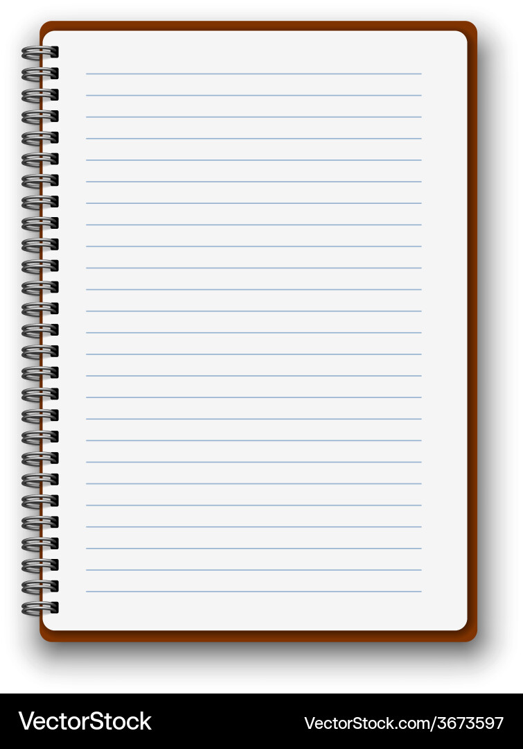 Vertical notebook Royalty Free Vector Image - VectorStock