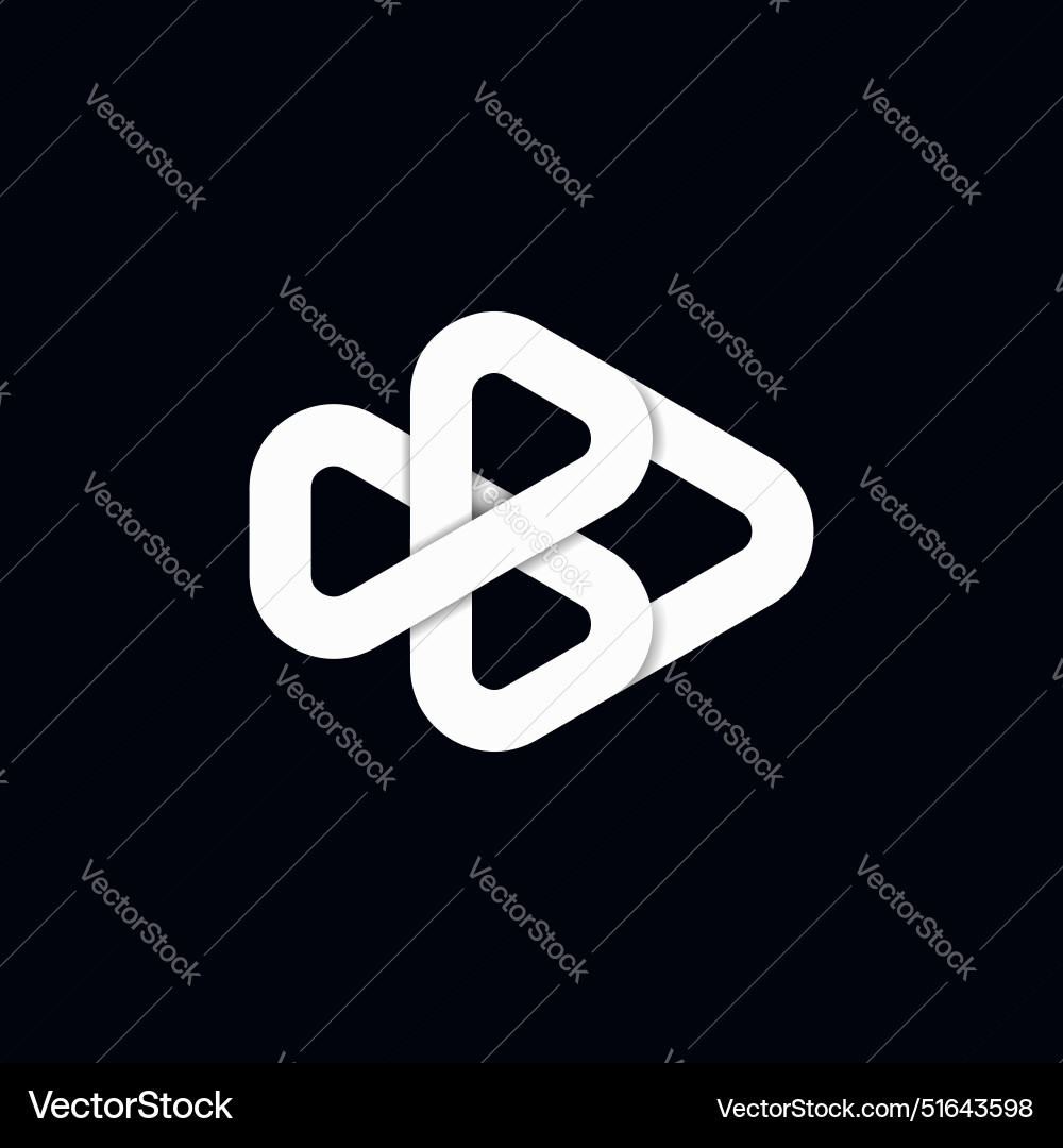 Arrow media play logo template Royalty Free Vector Image
