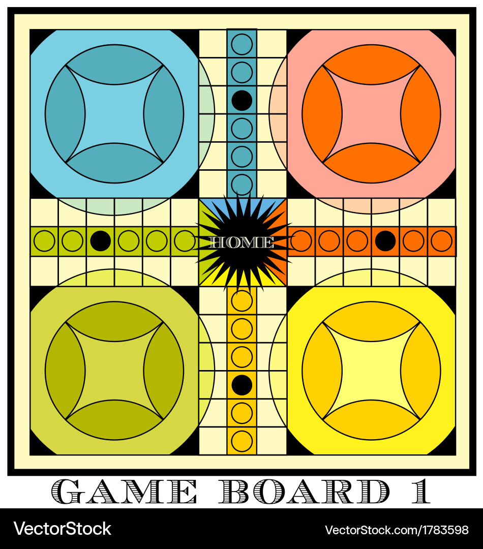 Game board for parcheesi Royalty Free Vector Image