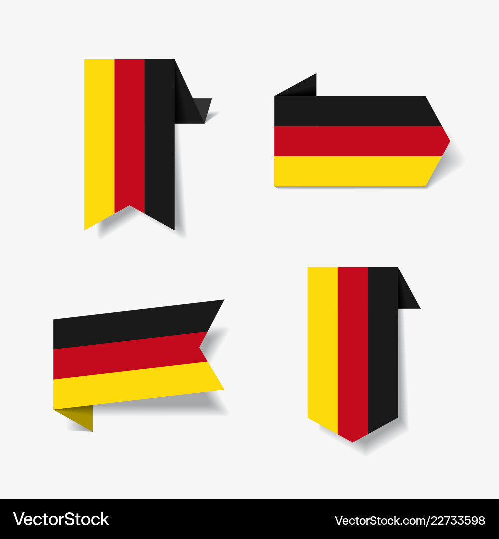 German flag stickers and labels Royalty Free Vector Image