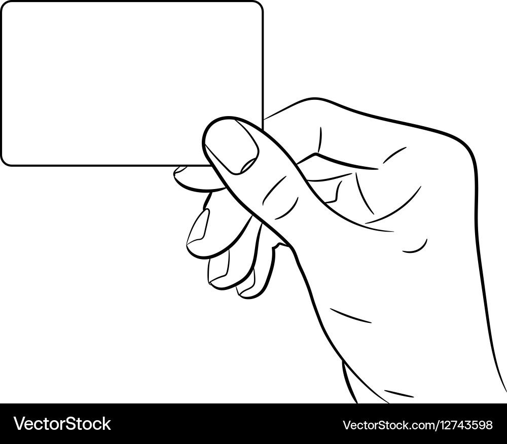 Hand Holding Card Royalty Free Vector Image - VectorStock