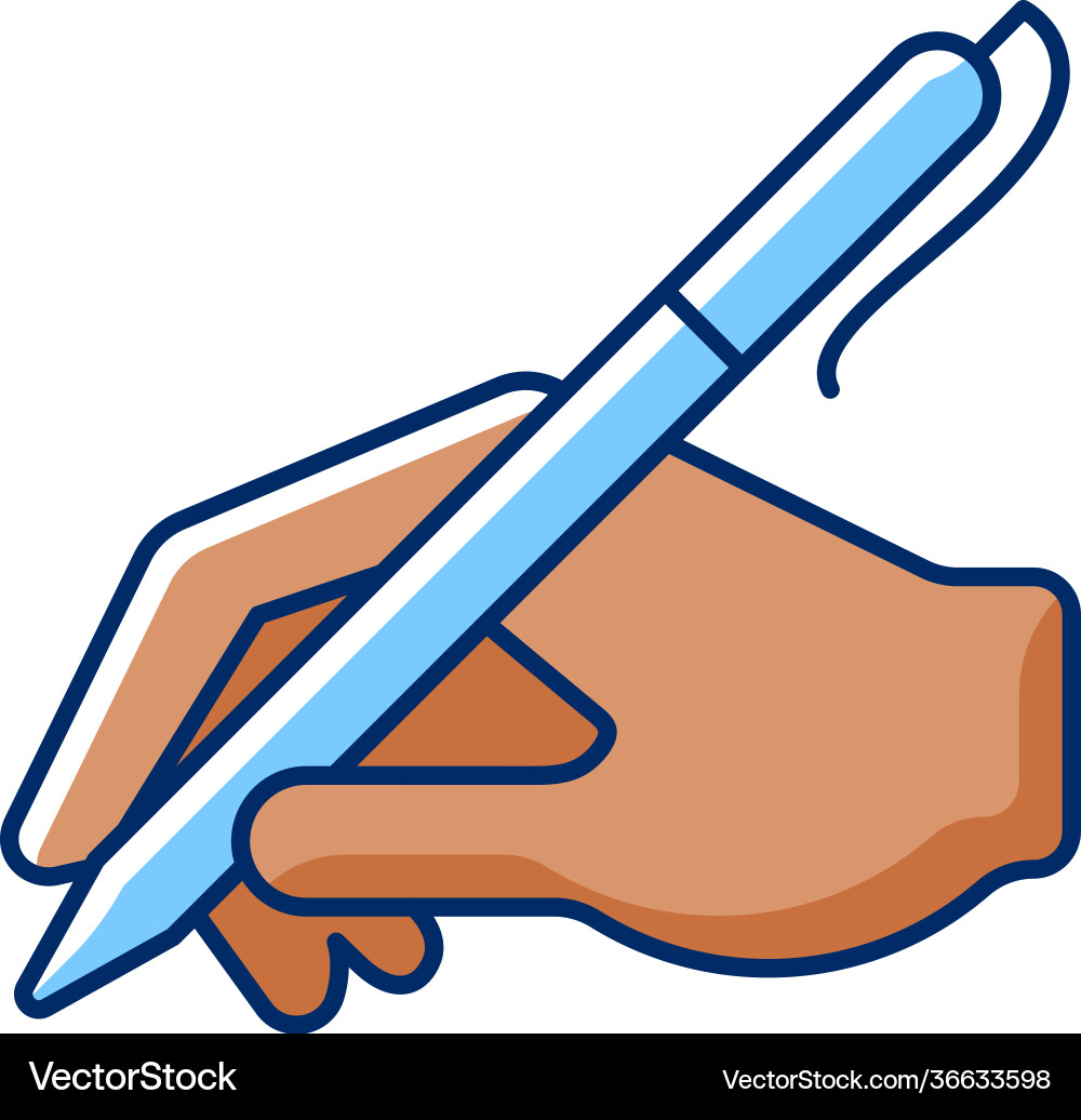 Hand Writing with Pen Icon Royalty Free Vector Image