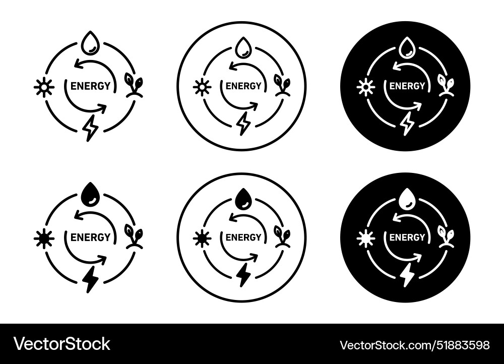 Renewable energy icon Royalty Free Vector Image