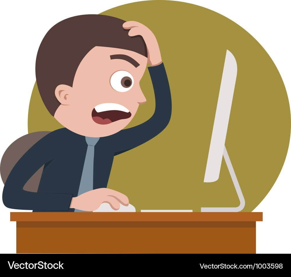 Shocked businessman Royalty Free Vector Image - VectorStock