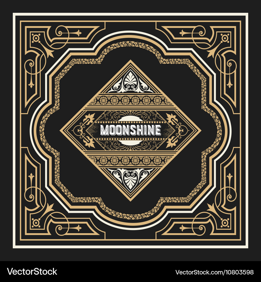 Vintage Moonshine Label Royalty Free Vector Image