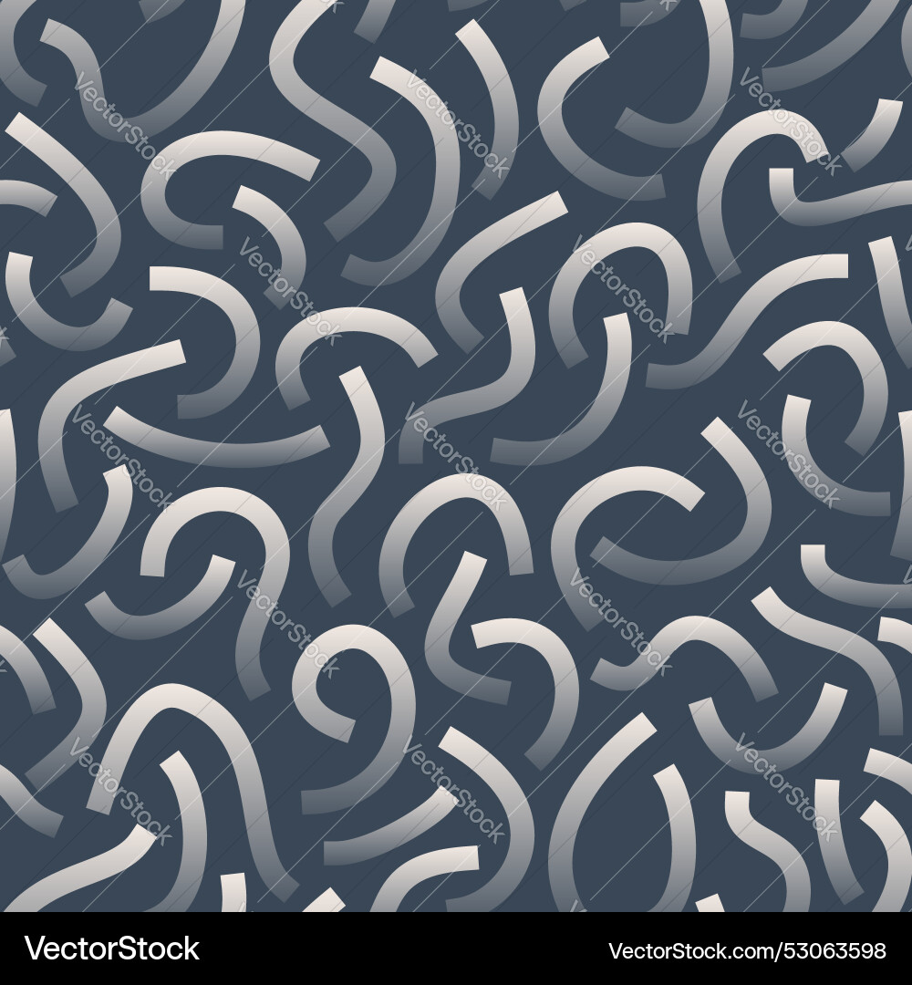 White gradient curved lines isolated on dark grey Vector Image
