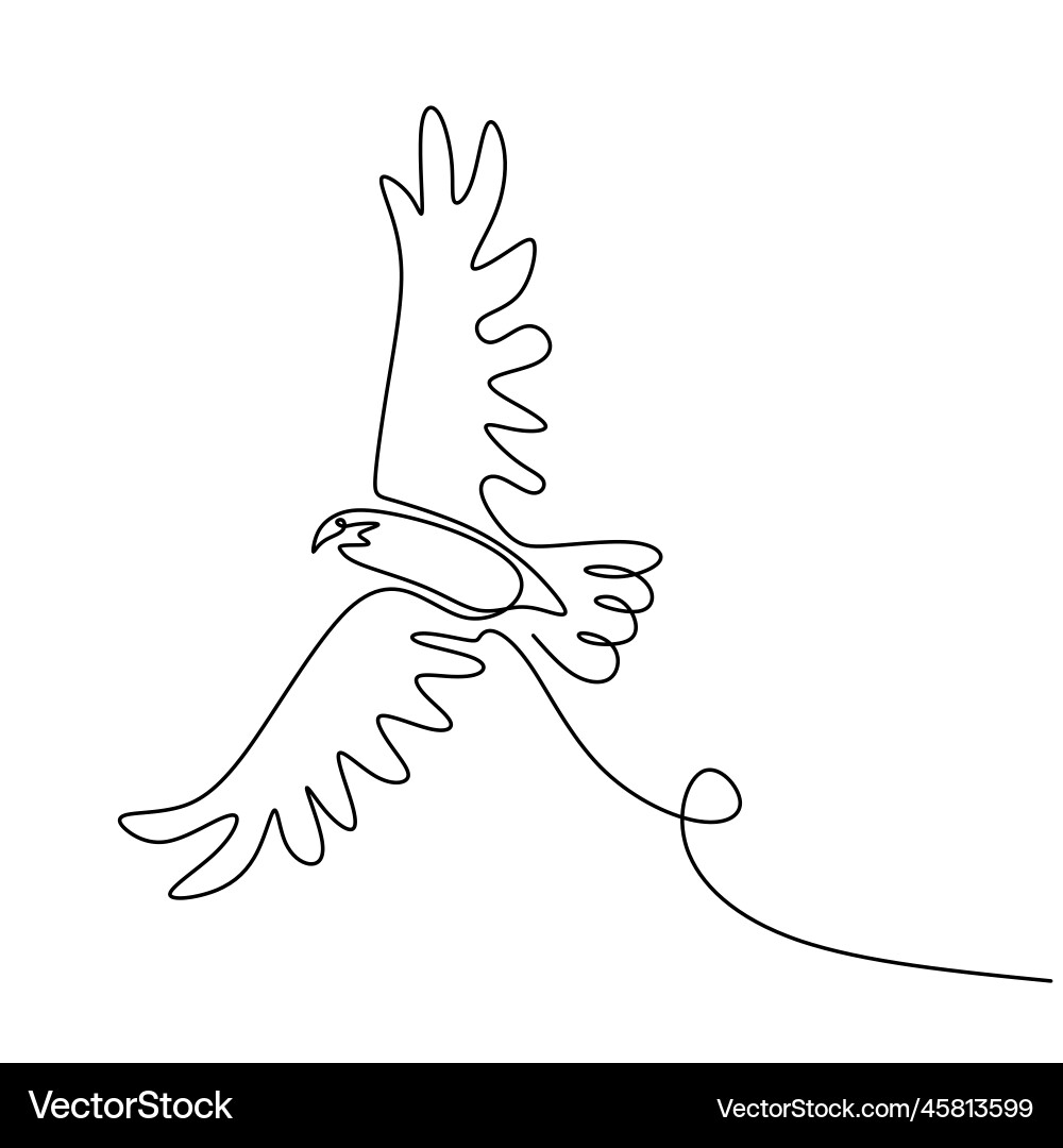 Continuous Line Eagle Royalty Free Vector Image