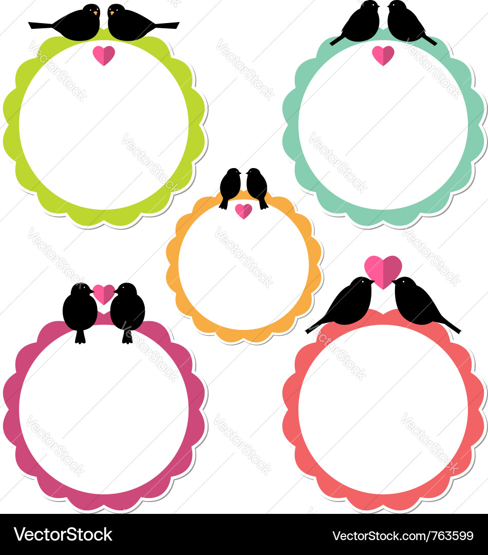 Frames with birds Royalty Free Vector Image - VectorStock