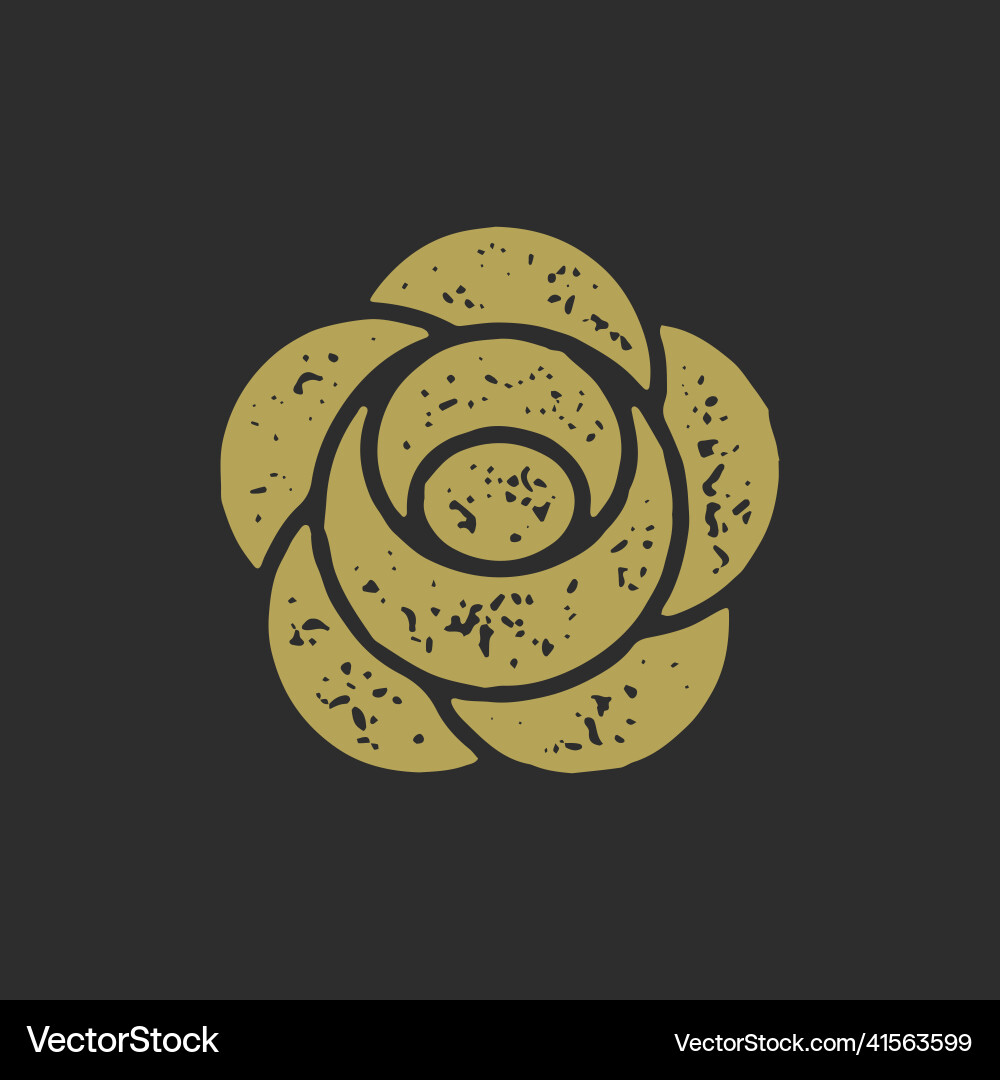 Golden Blossom Logo Royalty Free Vector Image - VectorStock