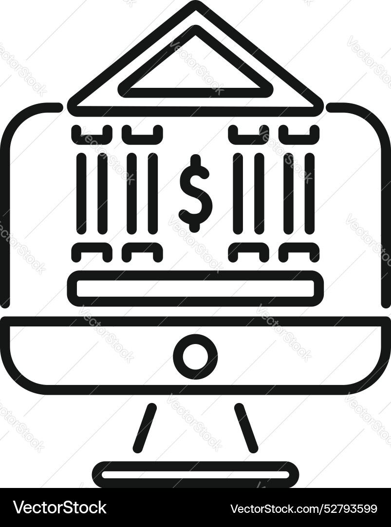 Online banking system showing financial Royalty Free Vector