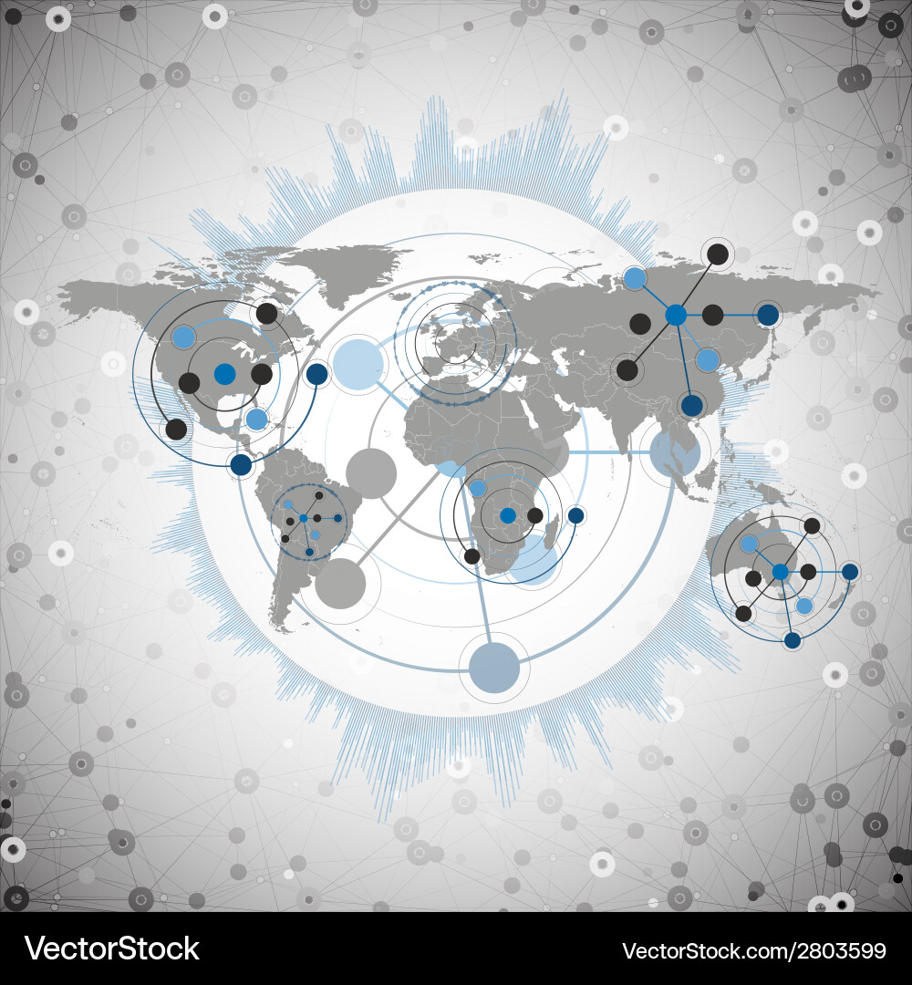World map for communication Royalty Free Vector Image