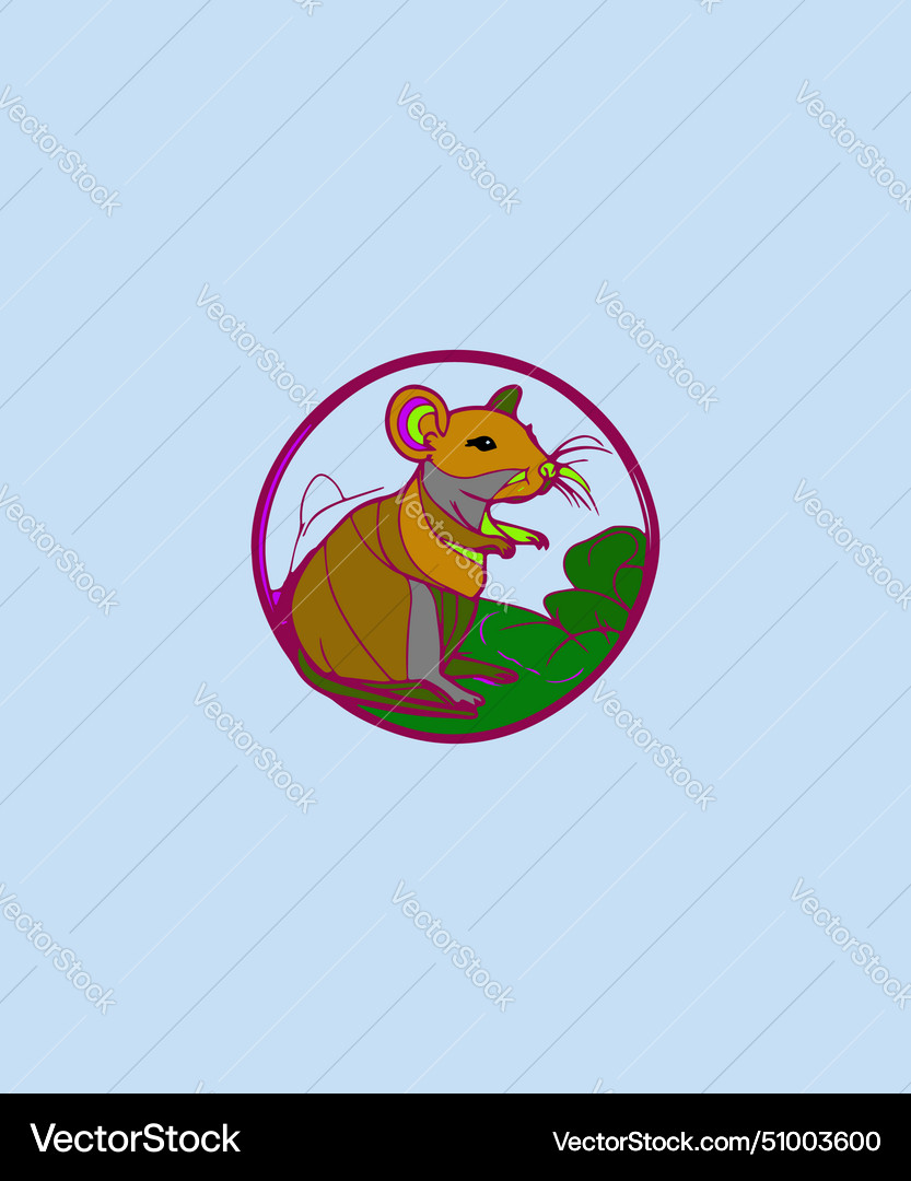 A cartoon drawing of mouse Royalty Free Vector Image