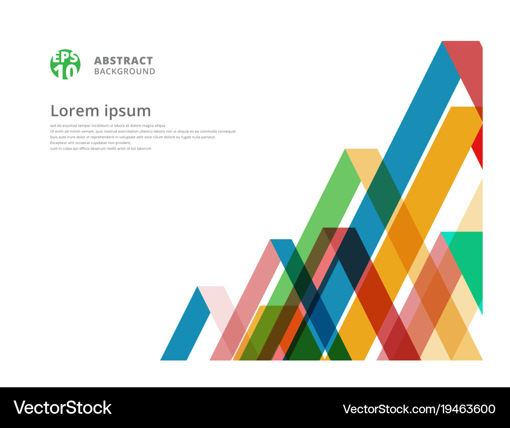 Abstract colorful overlap triangle pattern Vector Image