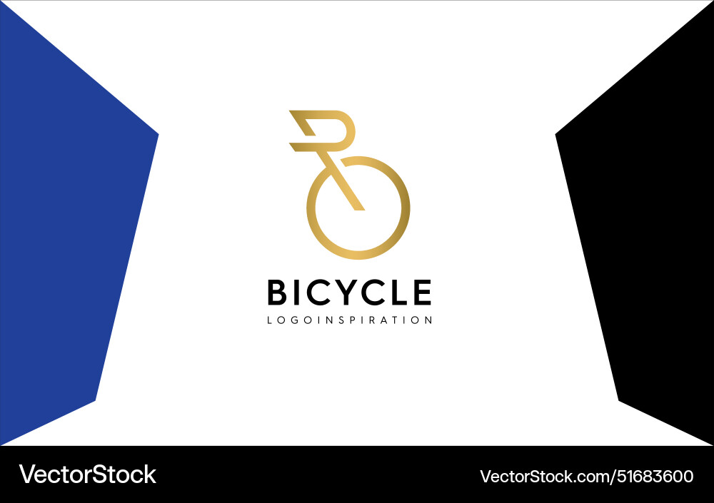 Bycycle simple and modern logo Royalty Free Vector Image