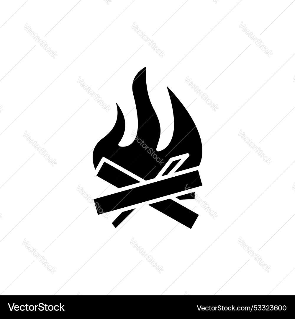 Campfire icon isolated on white background Vector Image