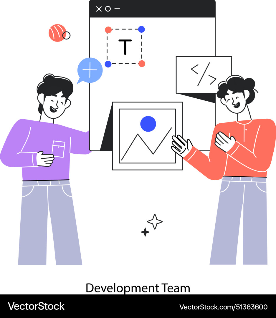 Development team Royalty Free Vector Image - VectorStock