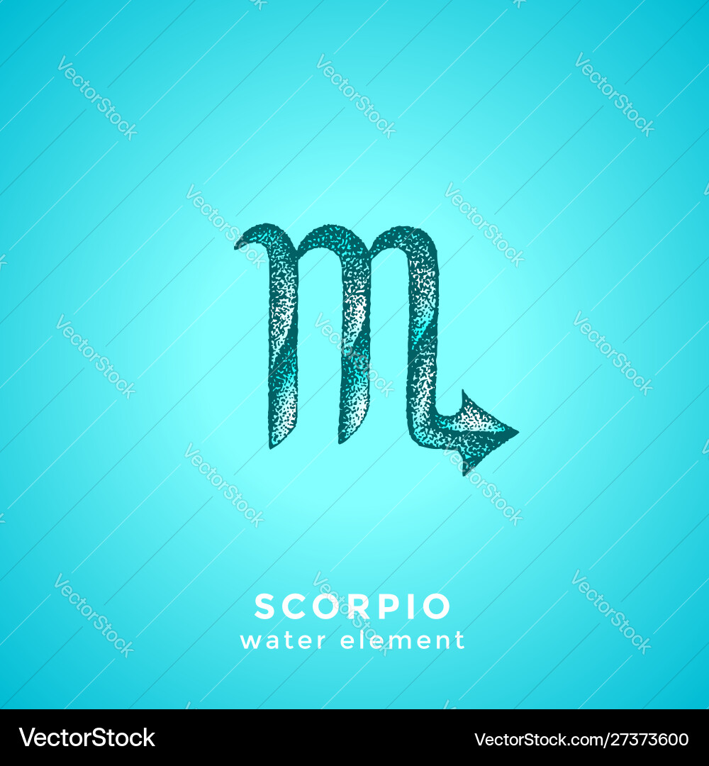 Hand drawn scorpio zodiac sign Royalty Free Vector Image