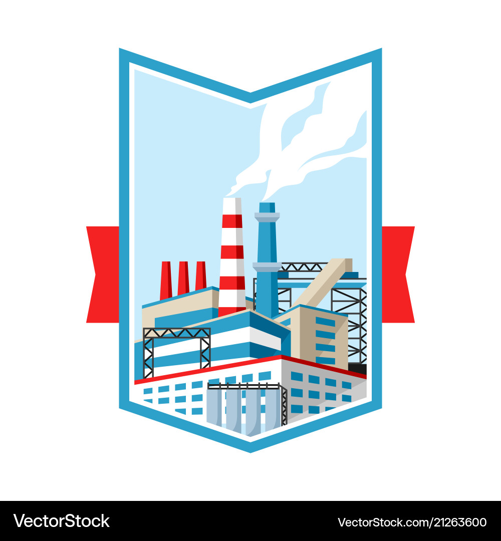 Industrial factory background Royalty Free Vector Image