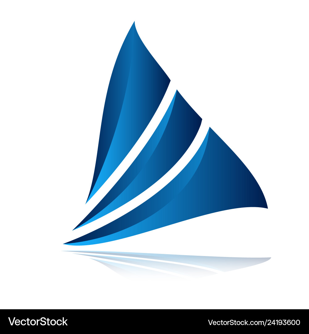 Modern sail logo Royalty Free Vector Image - VectorStock