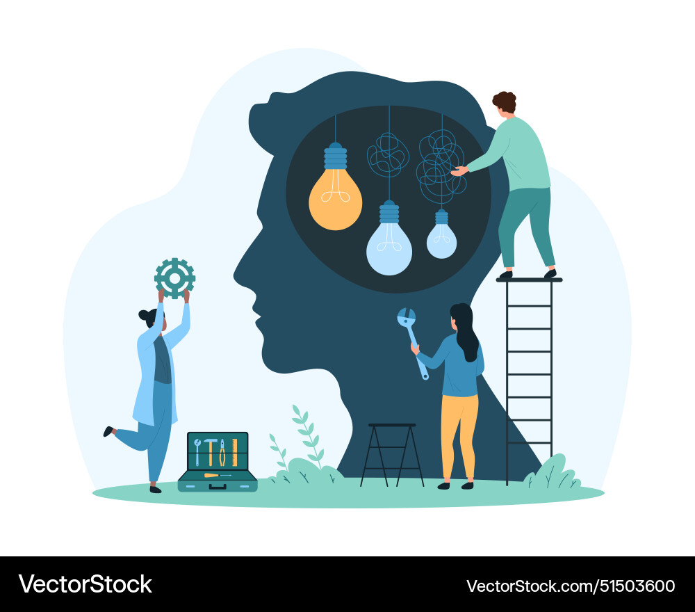 Skills training creative ideas creation Royalty Free Vector