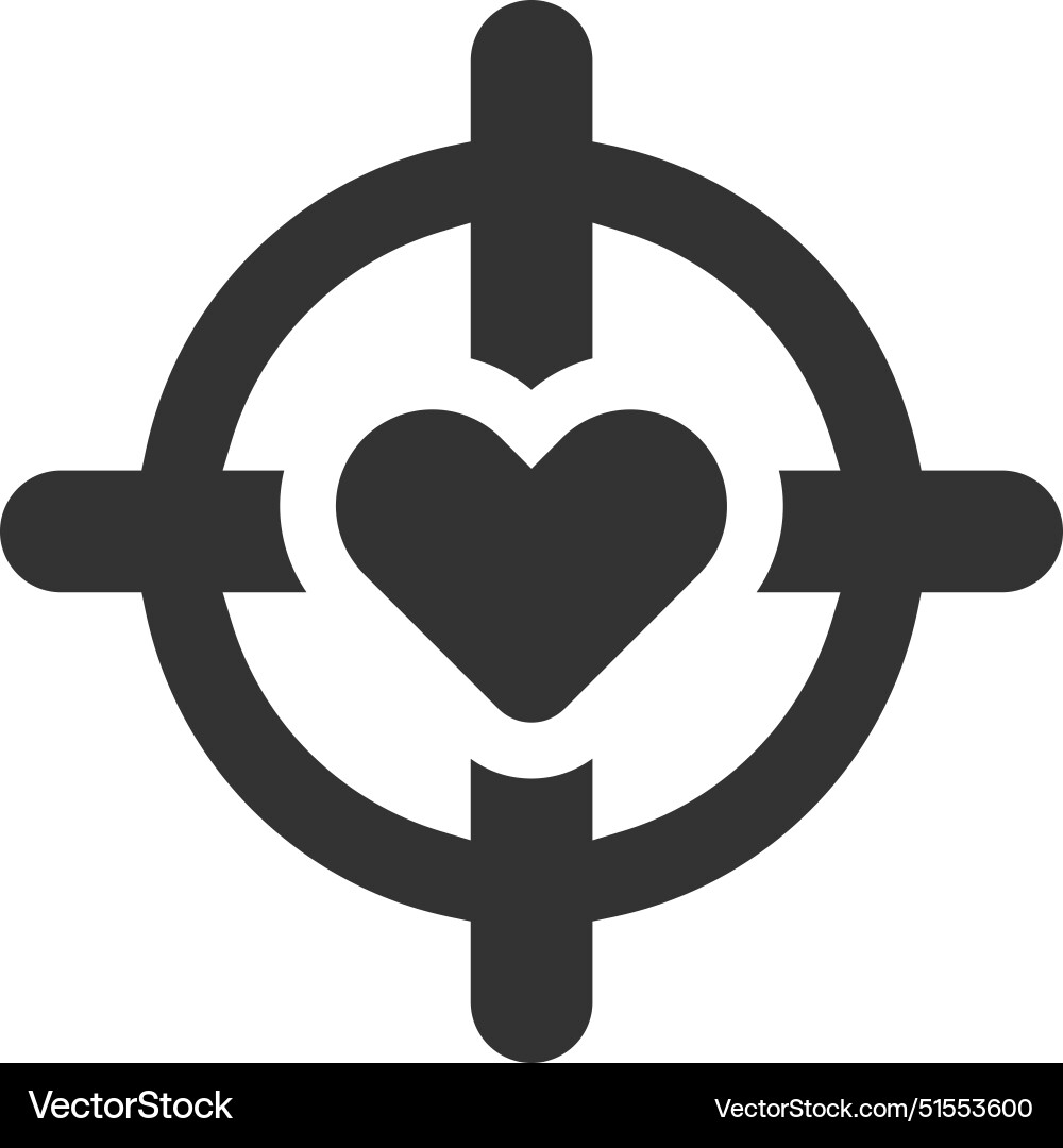 Target love icon Royalty Free Vector Image - VectorStock