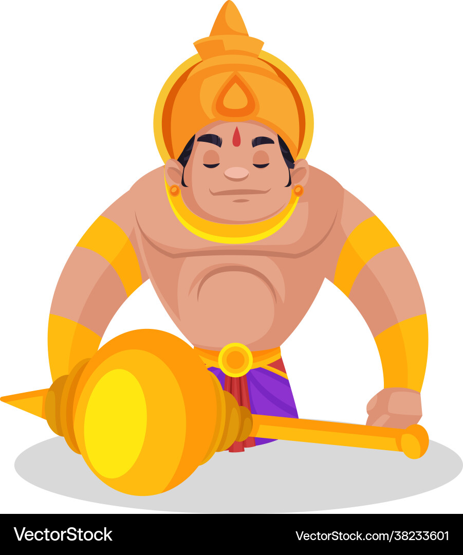 Bhima cartoon character Royalty Free Vector Image