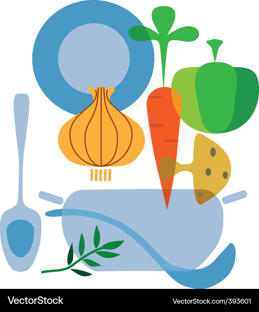 Cooking and vegetables Royalty Free Vector Image