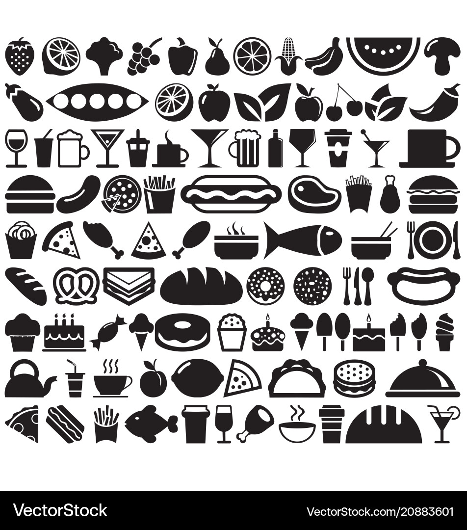 Food and drink Royalty Free Vector Image - VectorStock